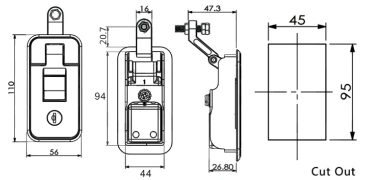 Link- Compression Latch Industrial Truck Caravan Kit Tool Box Lock Truck Camper Trailer Lock ...