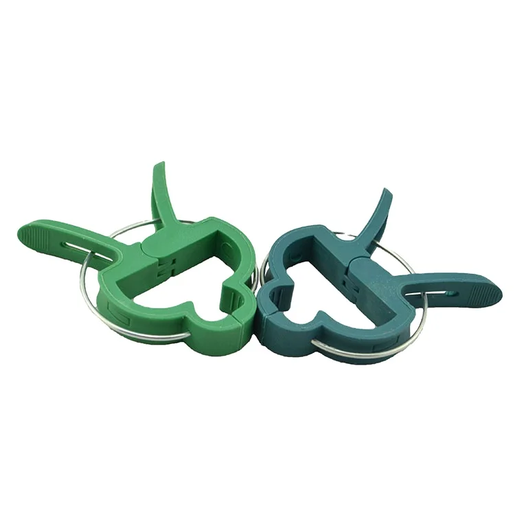 Small And Big Size Green Color Plastic Garden Plant Support Clip Spring ...