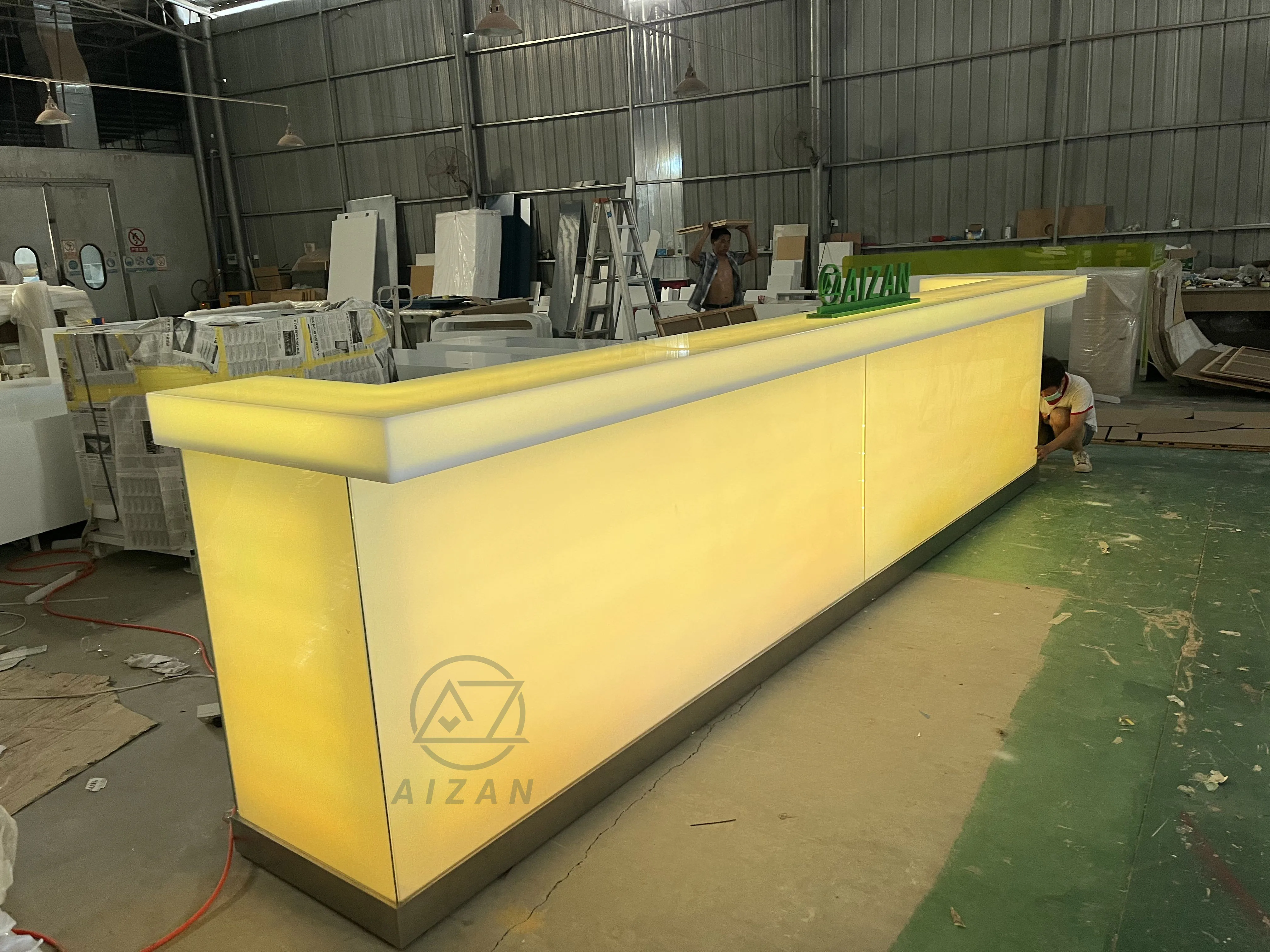 2024 New Design Modern Bar Counter Marble Top Restaurant Nightclub Wine ...