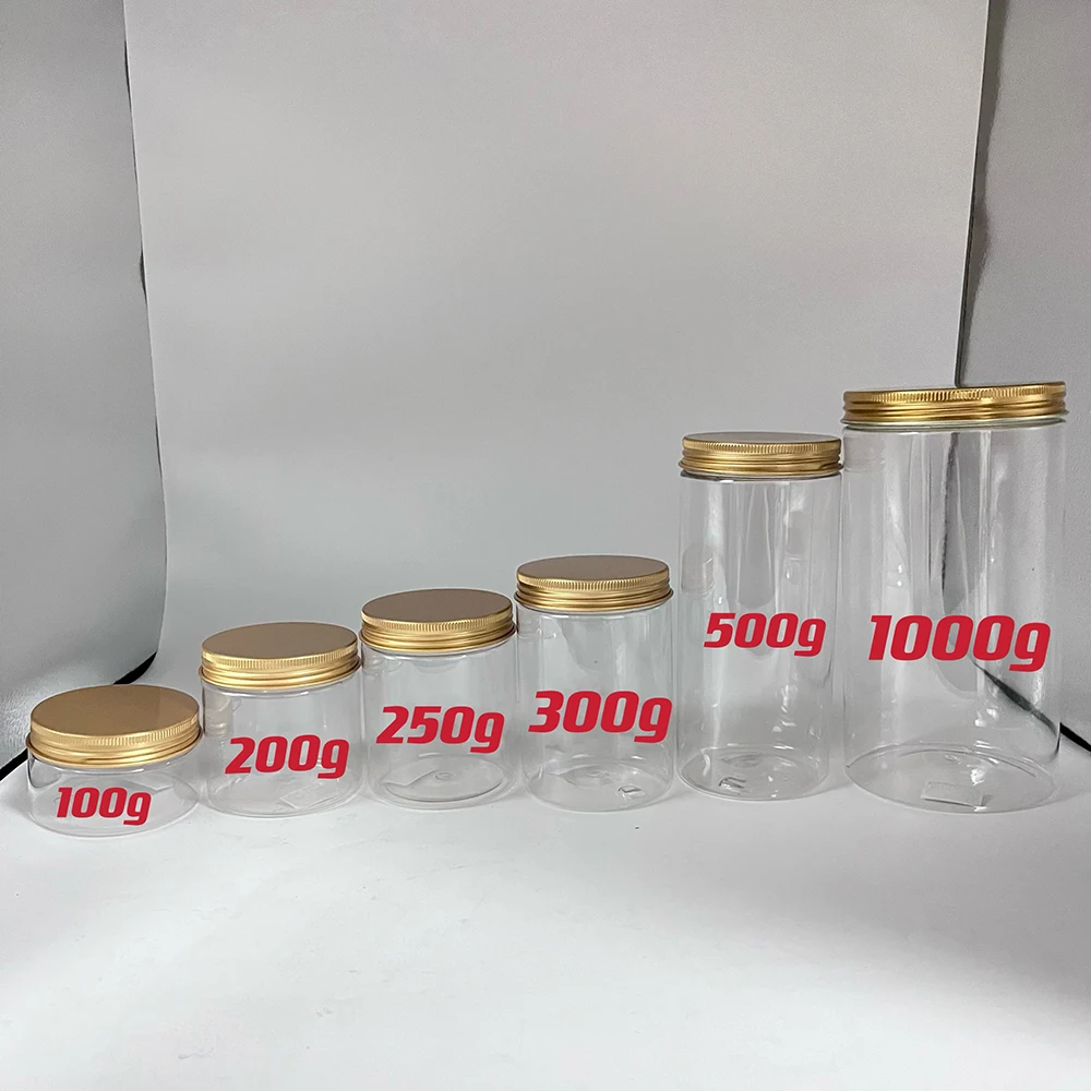 8 Oz Small Empty Clear Body Scrub Jars With Gold Lids - Oem/odm