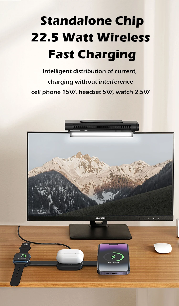 3 in 1 Super Mini Wireless Charger with Metal Materials Foldable ...