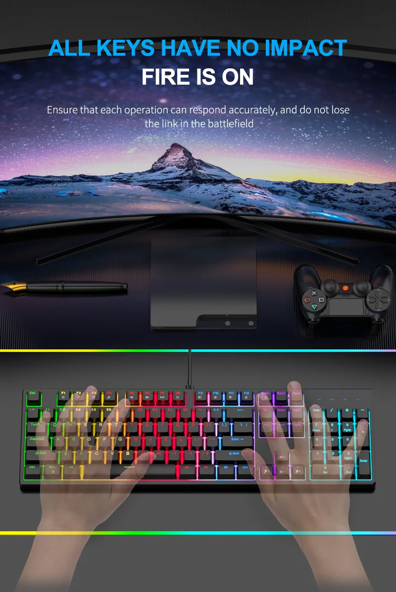 Allied Gaming Keyboard - Mechanical Punching Keyboard