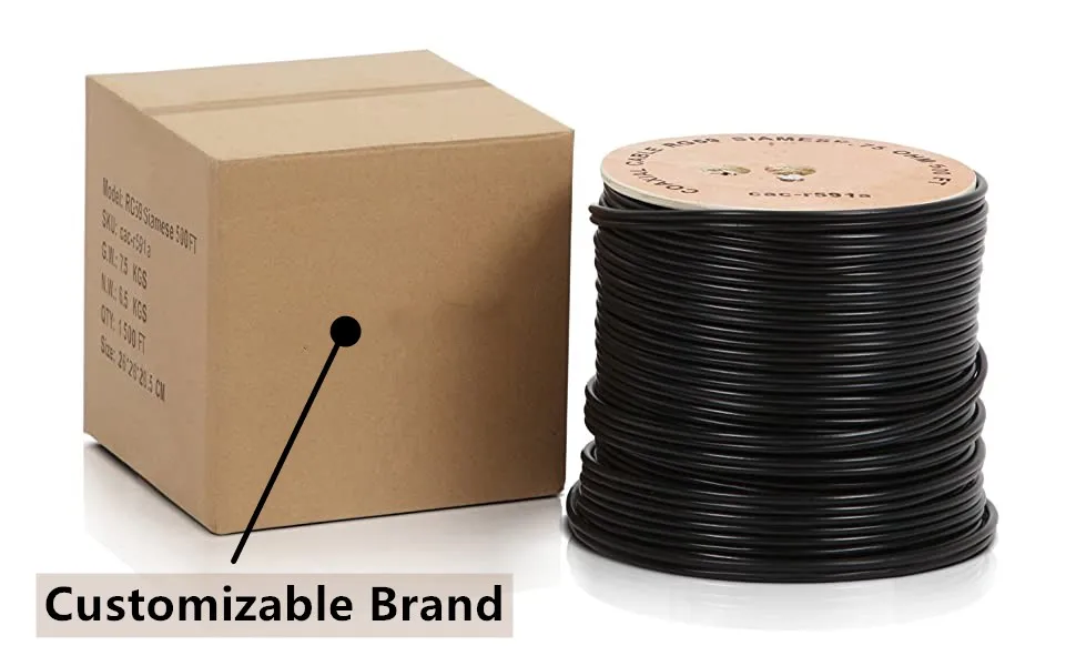 300m box rg59 coax communication cable coaxial cable with power rg 59 ...