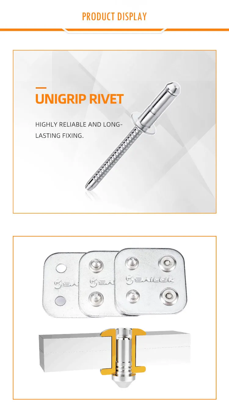 Dome Head Stainless Steel Blind Rivet Avinox Unigrip Single-Bulb ...