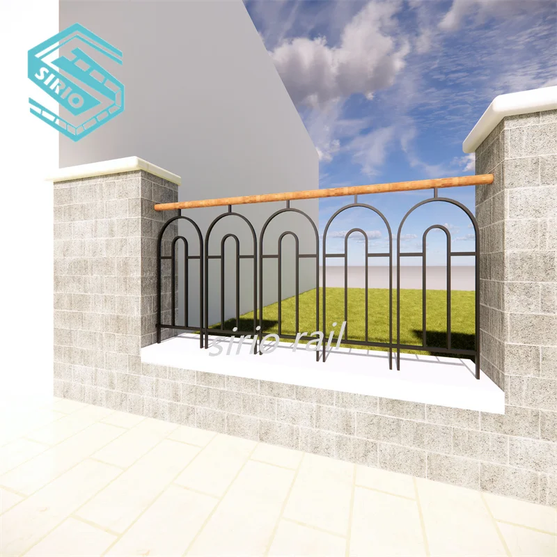 Steel Railing Wrought Iron Balcony Systems Outdoor Villas European ...