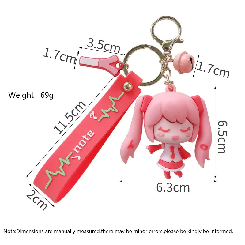 Craftsman Girl Pvc Key Ring Girl Cute Bag Soft Glue Hanging Decoration ...