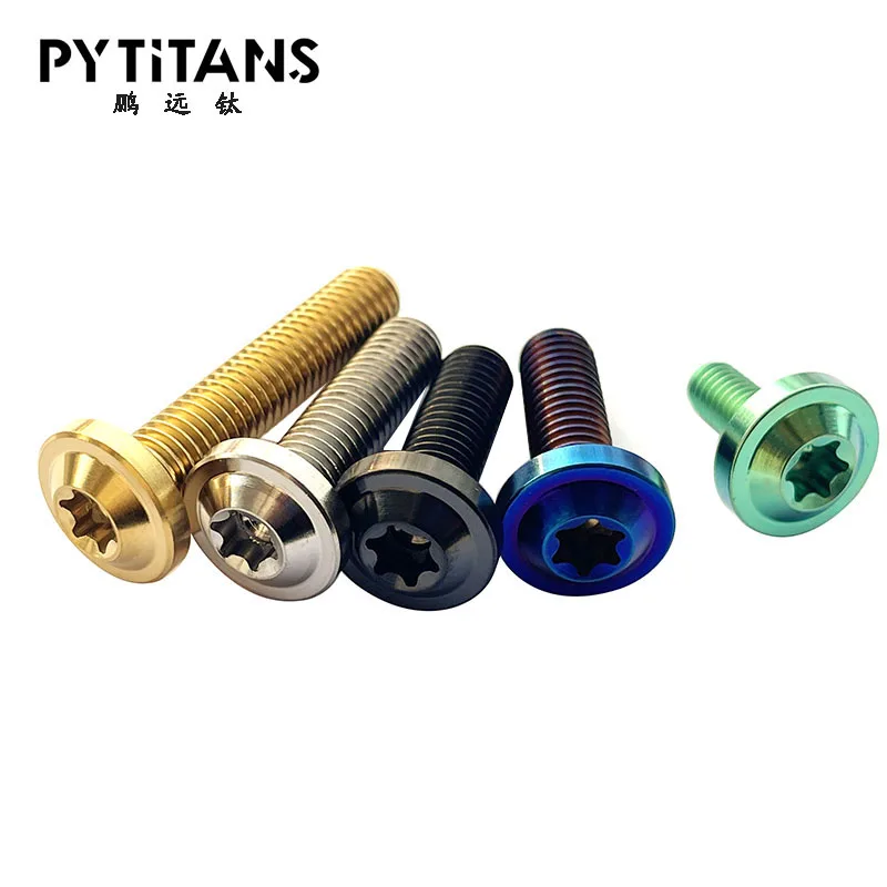 PYTITANS Titanium Hexagon Torx Flange Head Screws M6 M5 M10 Baut ...