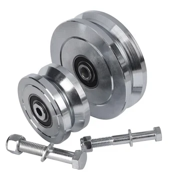 4 Inch 6 Inch V Groove Sliding Gate Wheel With Double Bearings And Gate ...
