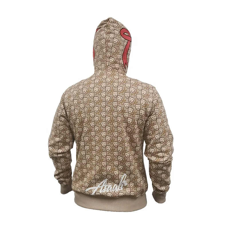 Shop Custom Full Face Zip up Hoodies with Logo Men Cotton Fleece