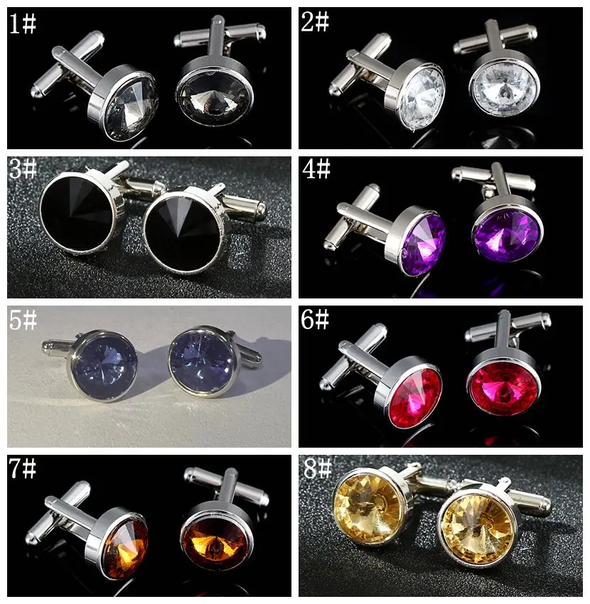 Wholesale Diamond Cufflink for Man Custom Made Crystal Men Cufflinks ...