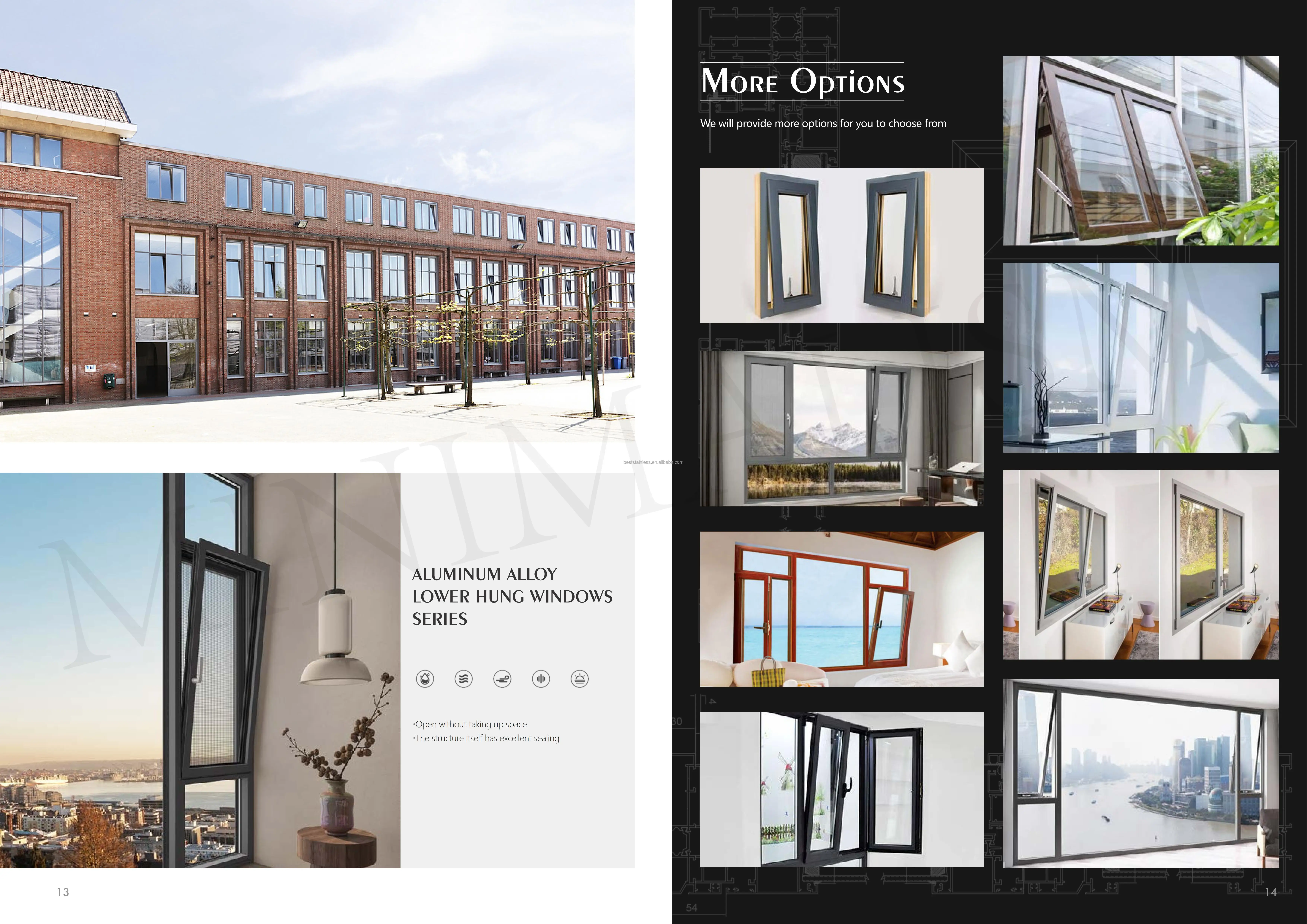 Aluminum Hurricane Impact Windows Soundproof Glass Windows Energy ...