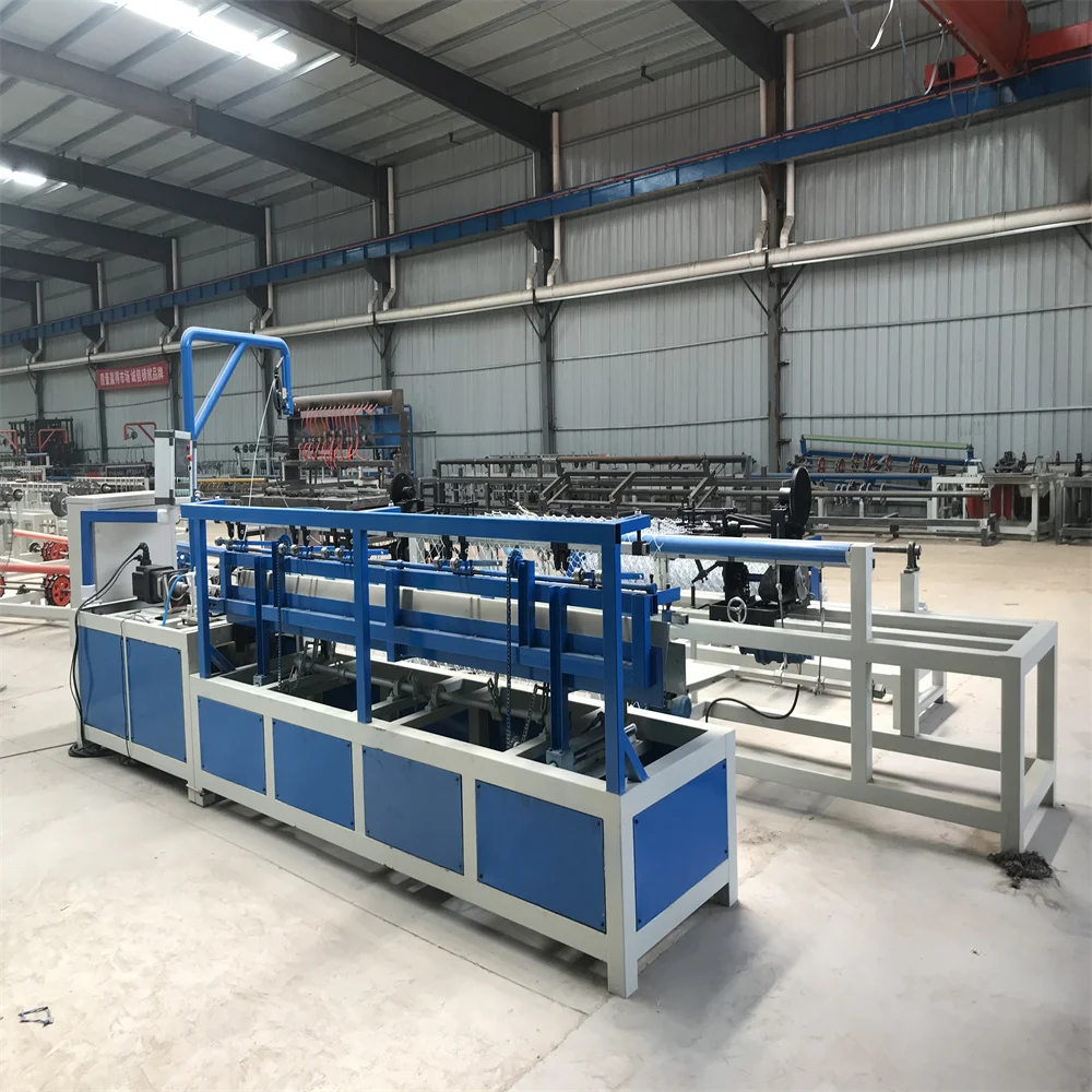Single Wire Chain Link Fence Diamond Mesh Fencing Making Machine - Buy ...