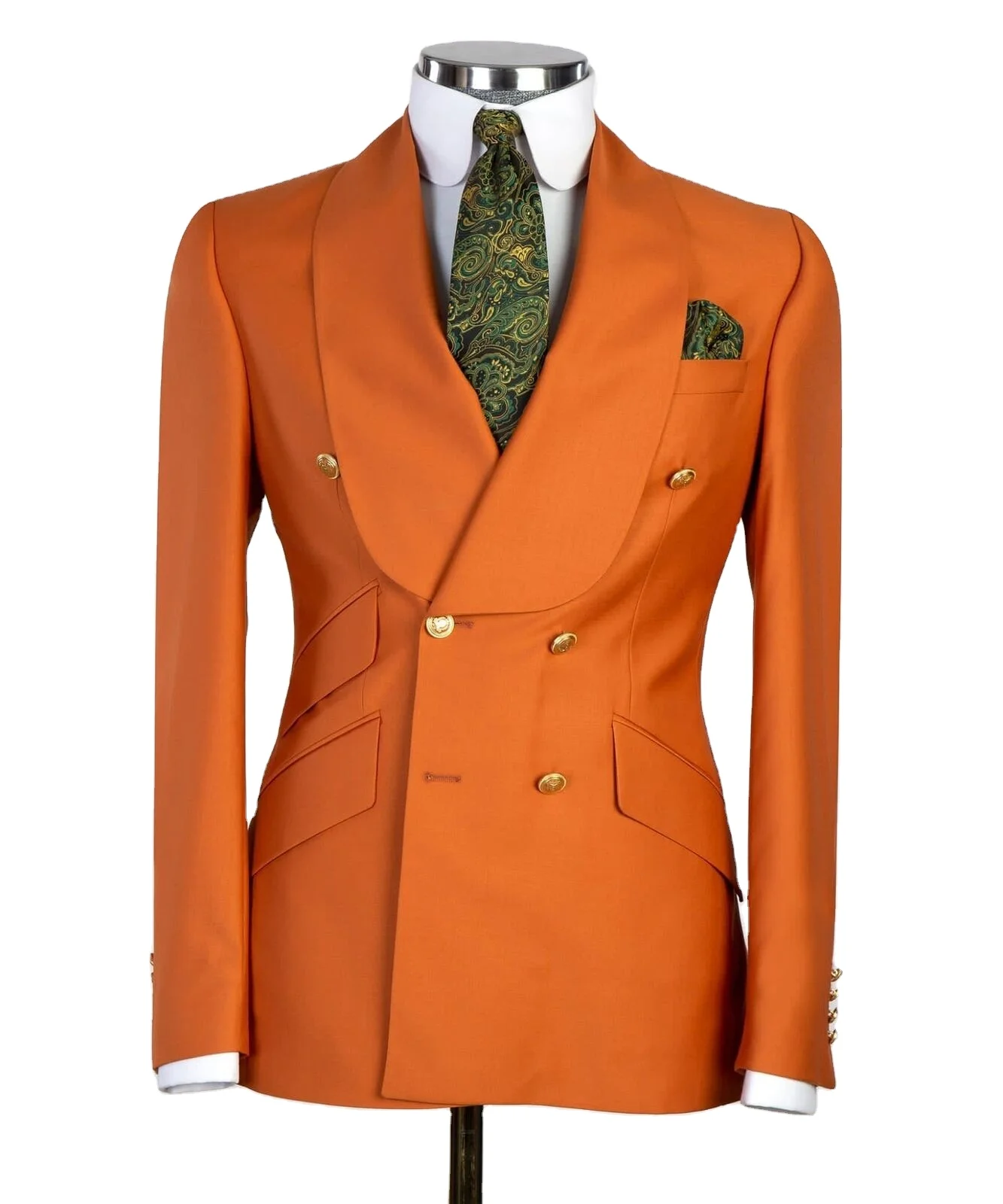 Classic Men Suits 2 Pieces Real Photo Business Blazers Wedding Groom ...