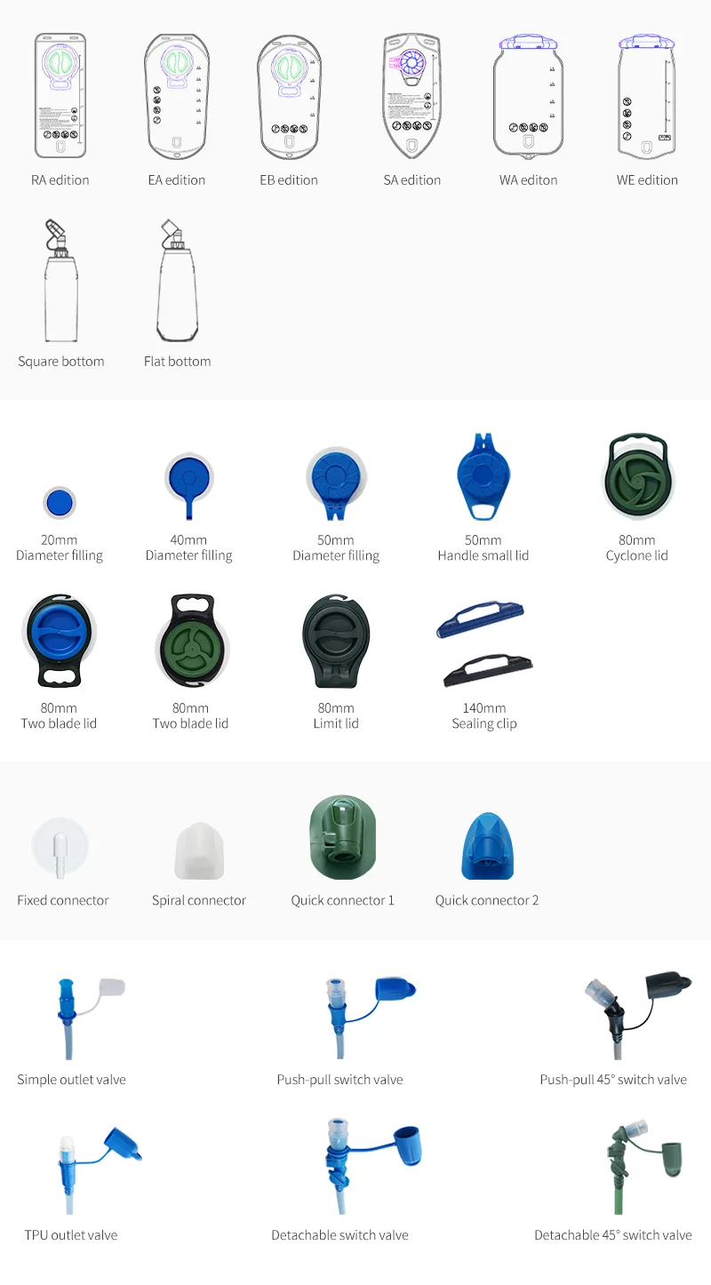 Dengji DJ025 TPU BPA Free Climbing Cycling Bladder 1.5L