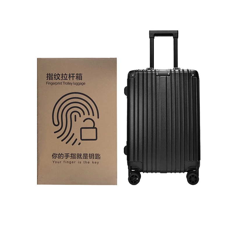 Fingerprint Lock Smart Travelling Luggage Pc Aluminum Carry On Travel ...