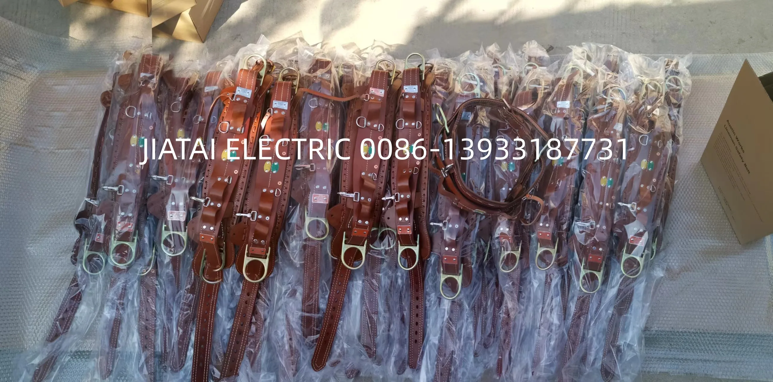 Semi-floating Comfortable Lineman Leather Body Belt With D Rings - Buy ...