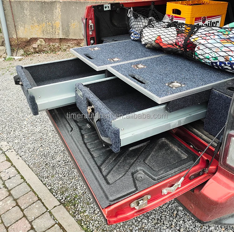 4WD Truck Bed Storage Vault Drawer System Universal Side Wings Metal ...