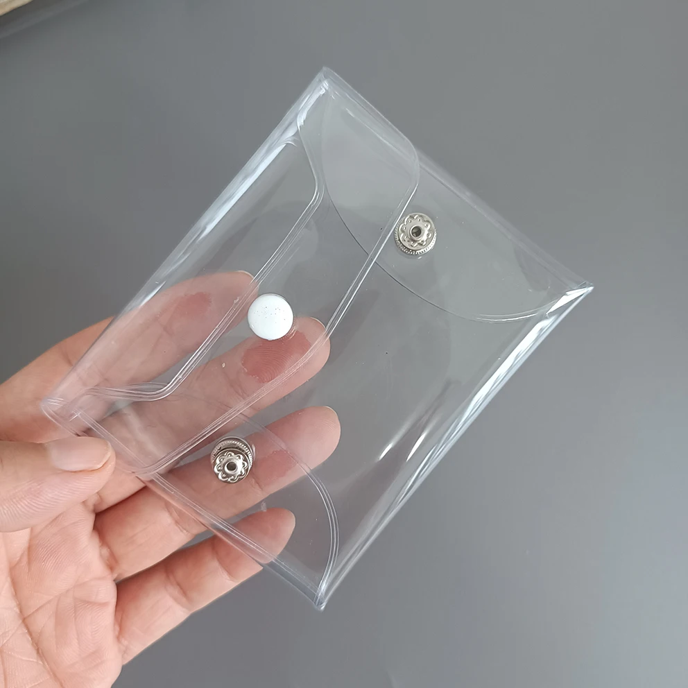 Wholesale Waterproof Clear Wallet - Durable Snap Button Pouch