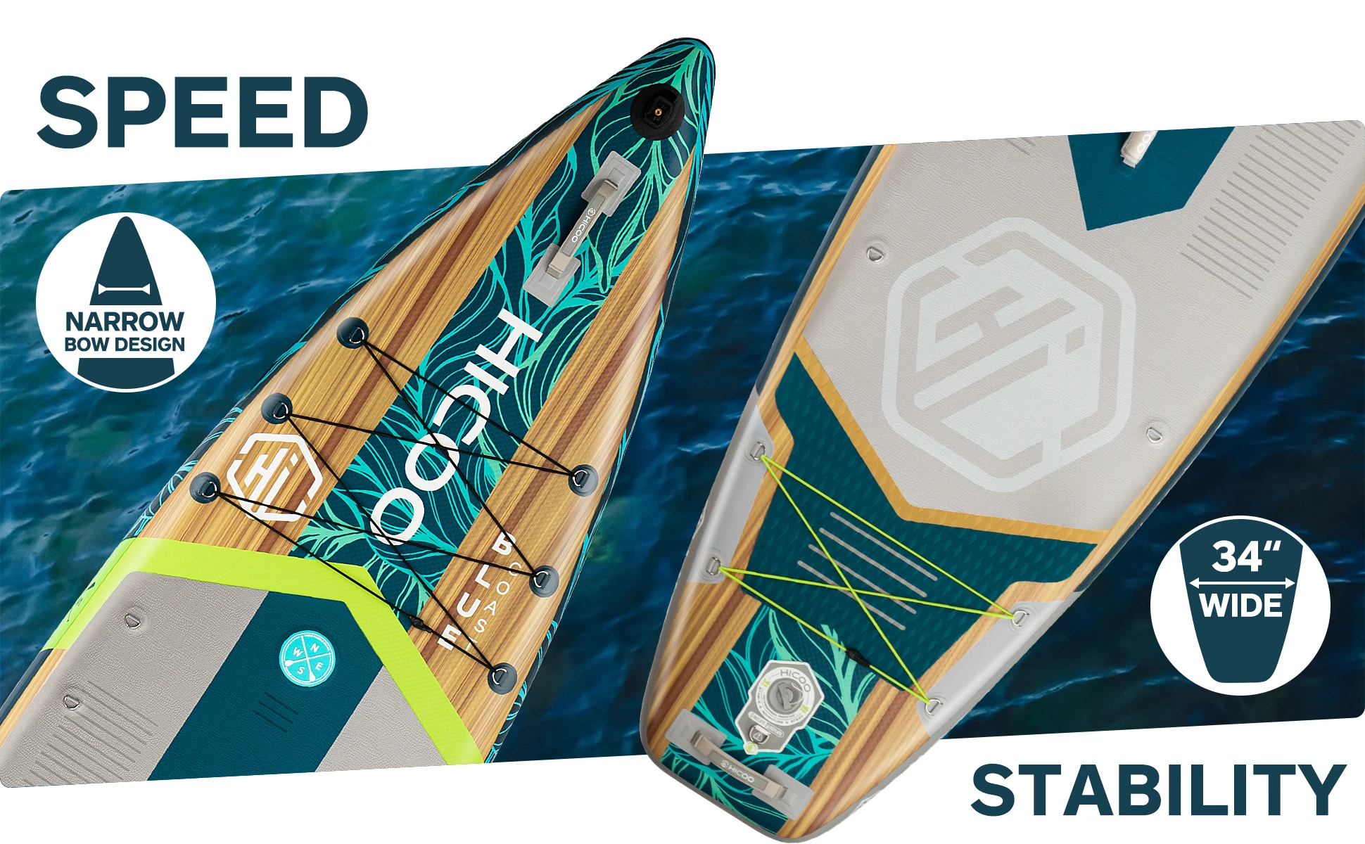 Customized Waterplay Surfing Inflatable Sup Race Paddle Board 11 Feet ...