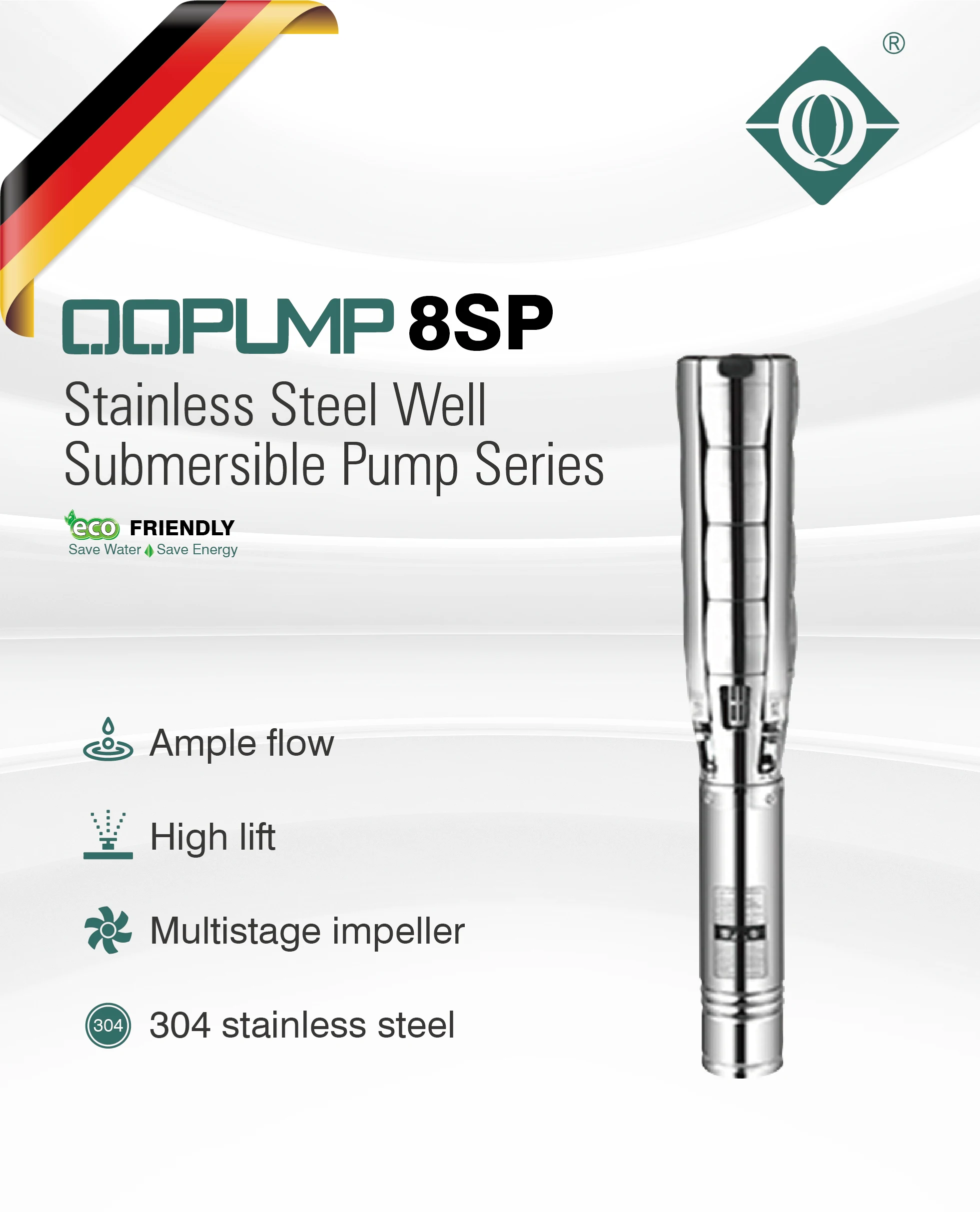 Bomba Sumergible 15kw 3 Phase Submersible Stainless Steel Deep Well ...