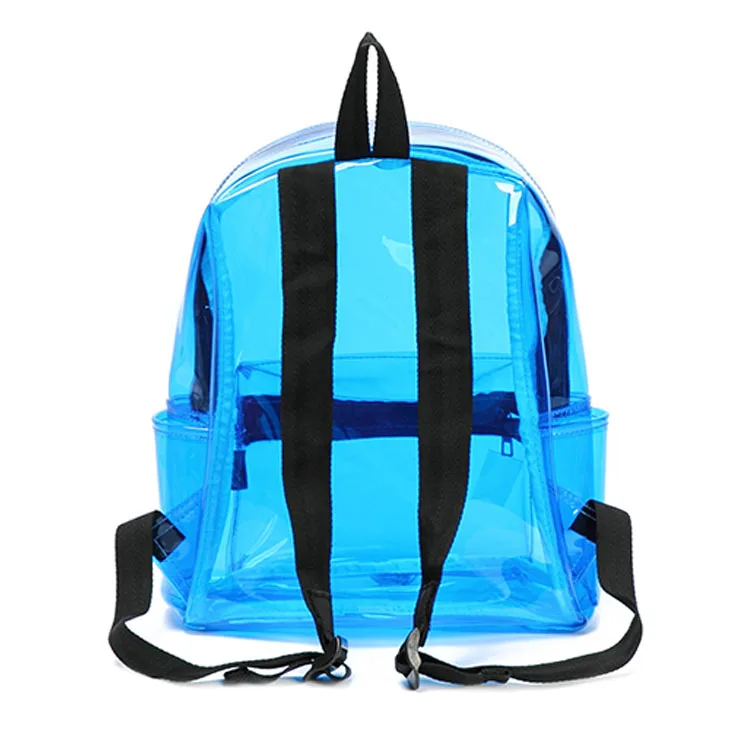 Customized Size Transparent Mini School Bag - Jelly Color