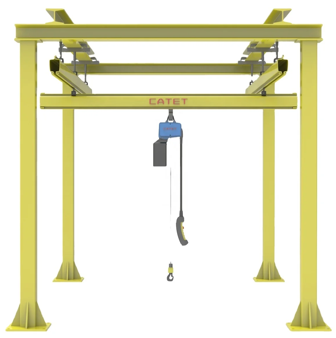 Simple Structure Overhead Crane 300kg 500kg 2000kg Light Duty Kbk Crane ...