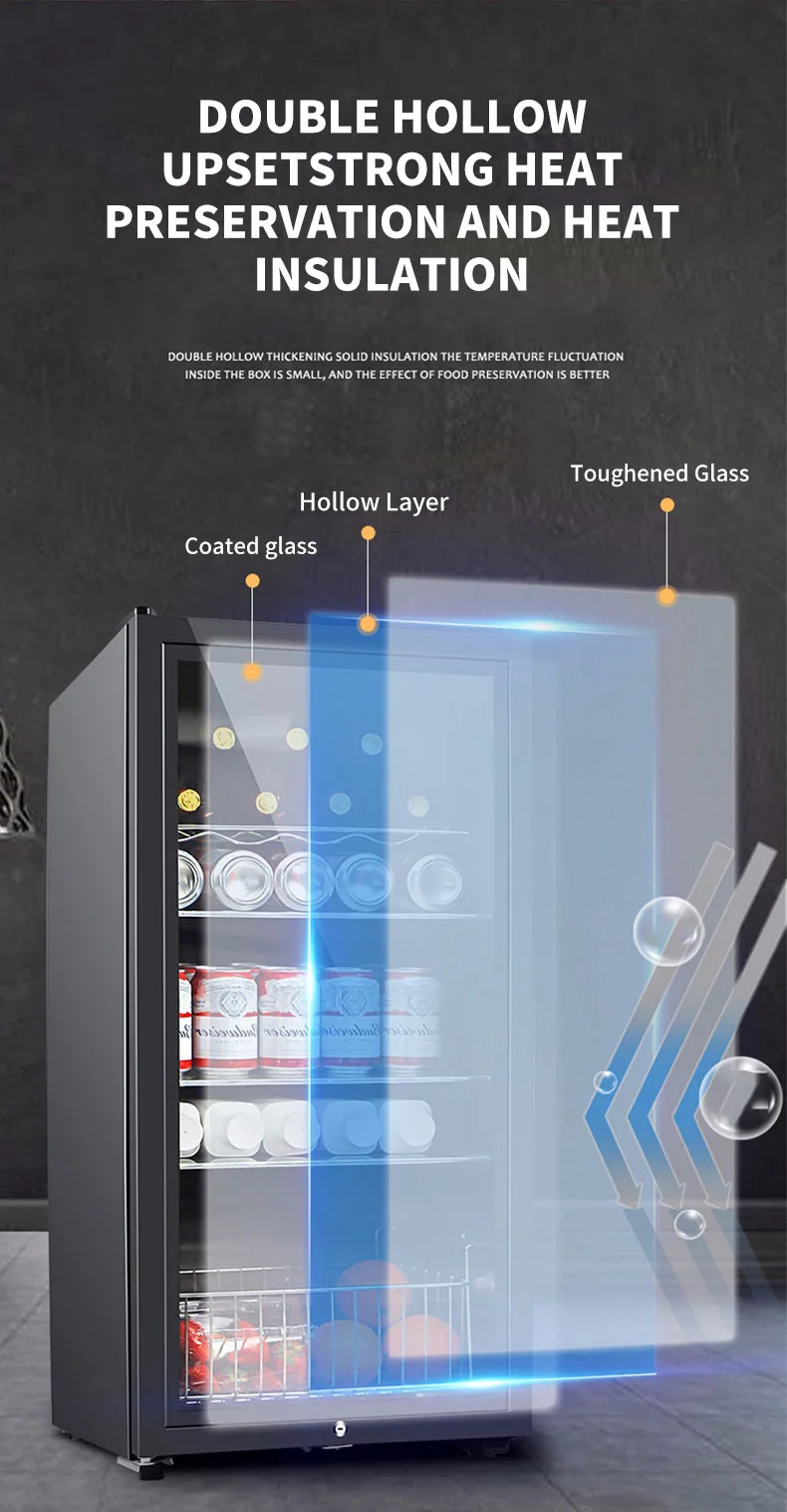 120l Refrigerator And Freezer Home Bar Refrigerator Mini Freezer Fridge ...