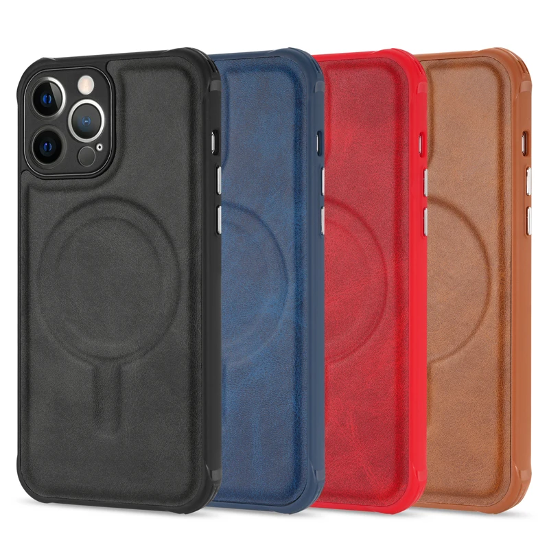 Luxury Magnetic Wireless Charge Phone Case for iPhone 15 14 13 12Pro ...