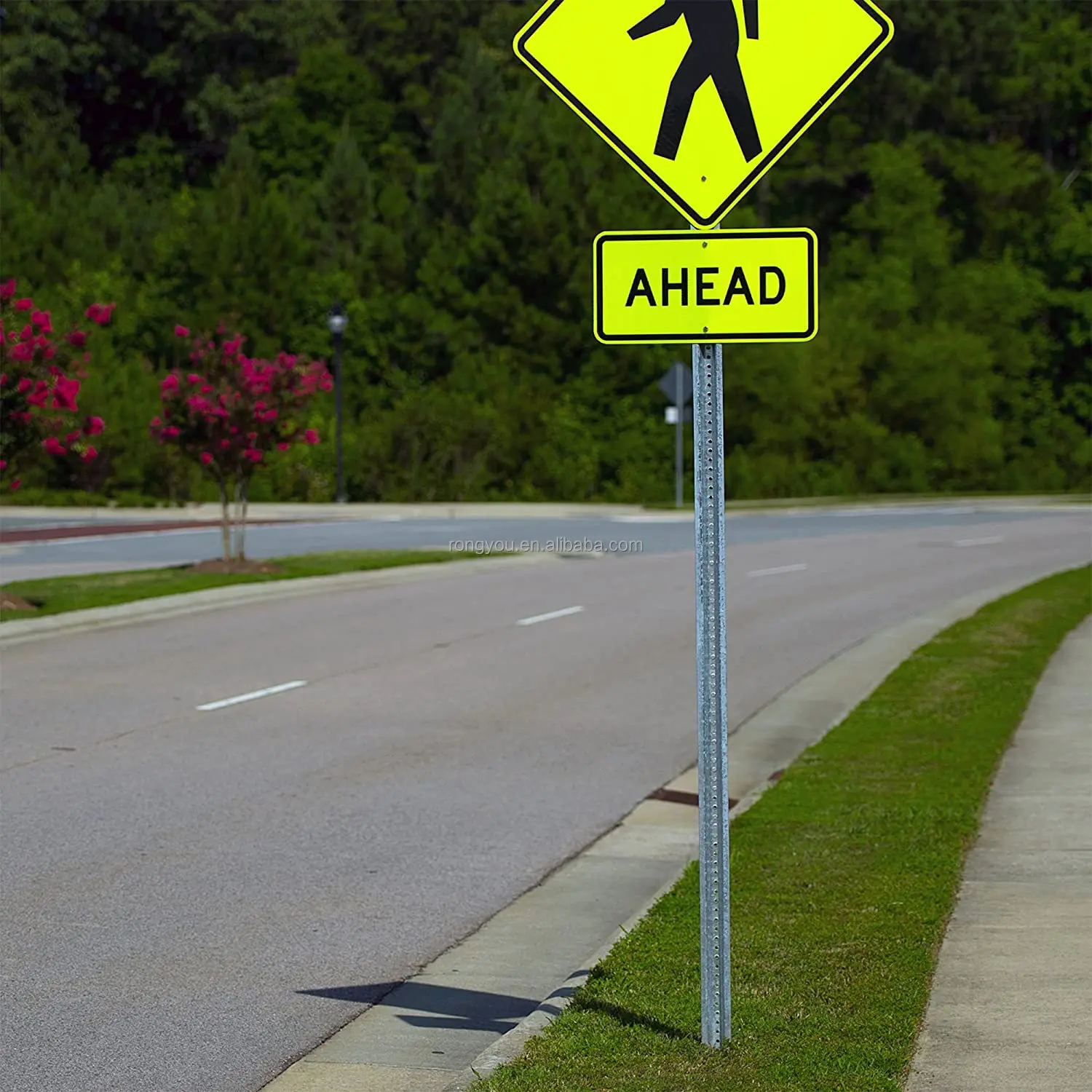 U Channel Galvanized Steel Post Sign Post Traffic Post - Buy 4x4 ...