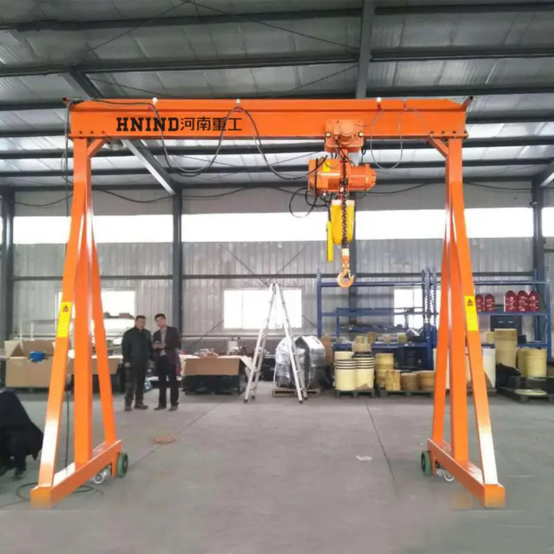 5t Mobile Electric Hoist Gantry Crane Frames 3 Ton With Electrical Wheel - Buy Mini Portable 3 ...