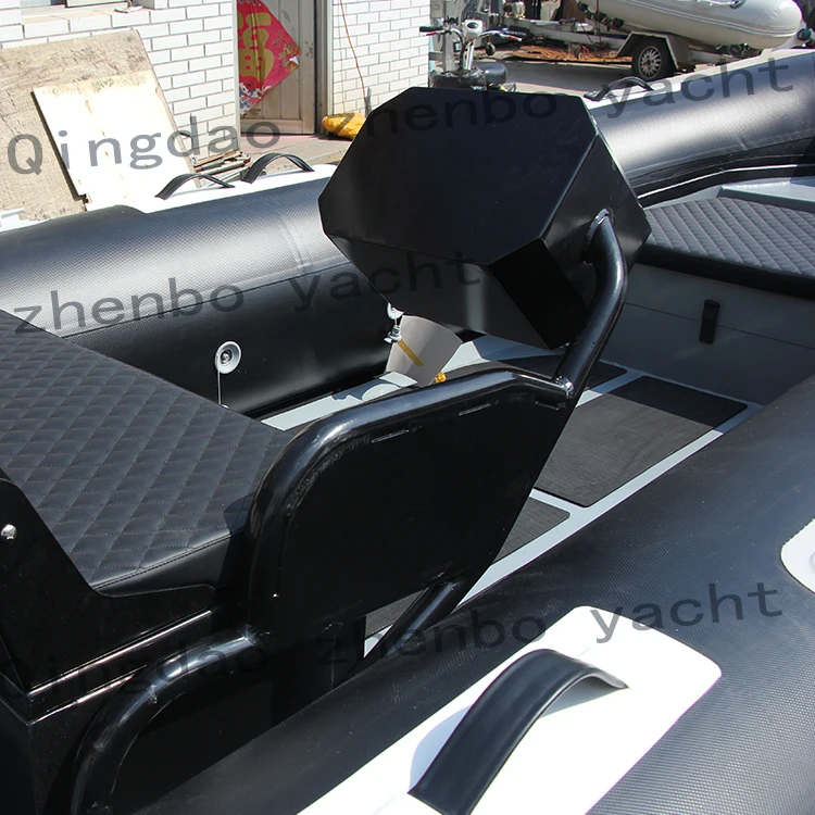 Aluminium Hull Rib Boat with PVC Hypalon Pontoons RIB 390 Black ...