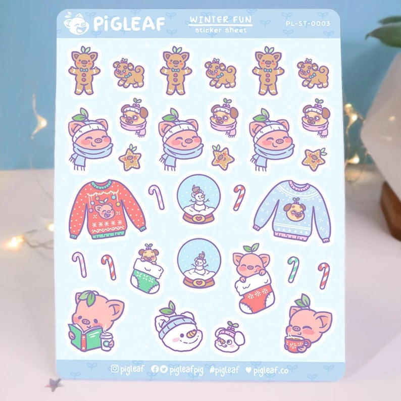 Cute Transparent Die Cut Vinyl Stickers Sheet Holo Adhesive Custom ...