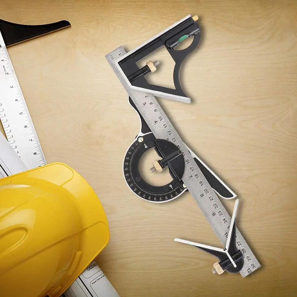 Stainless Steel T Square Ruler Adjustable Sliding Combination Square ...