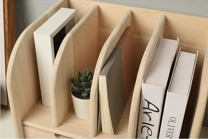 Bamboo&wood Desk Organizer File Storage Multilayer Drawer Stationery ...