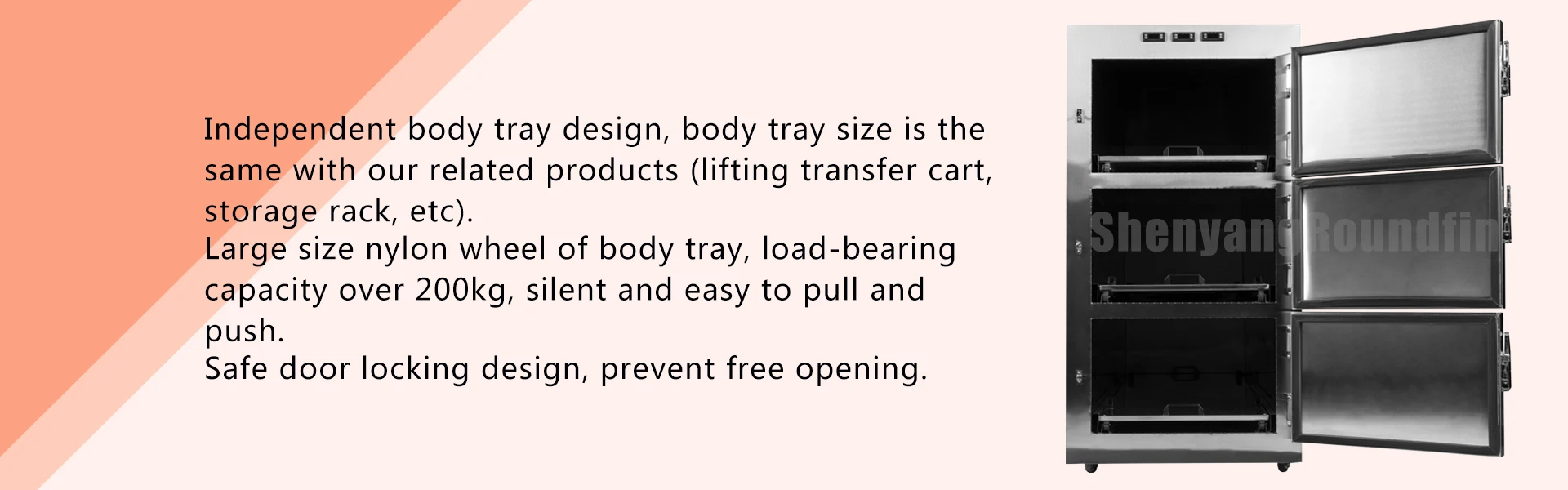 Medical Cadaver Refrigerator - 3 Drawer Mortuary Casket