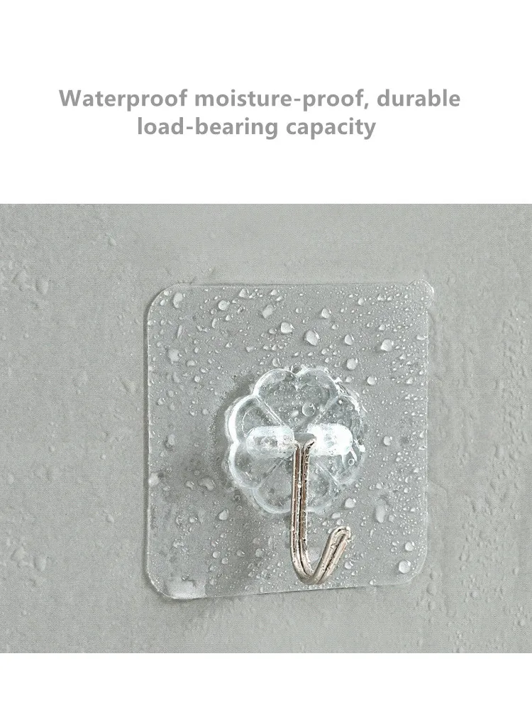 Transparent Bathroom Towel Traceless Hook Wall Selfadhesive Kitchen ...