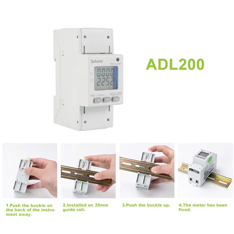 Acrel ADL200 Power Meter Single Phase/power Meter Single Phase for Home ...