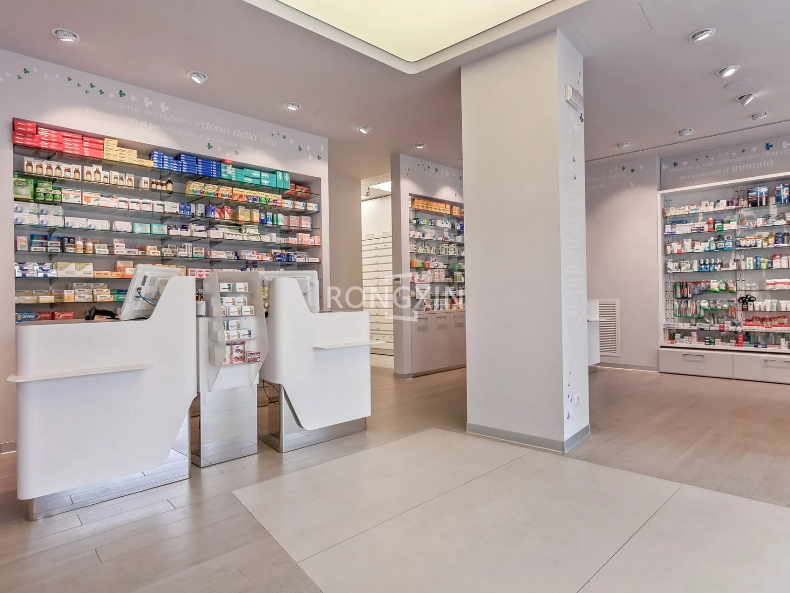 Customized Medical Shelf Mdf Wood Laminate Pharmacy Shelving Systems ...