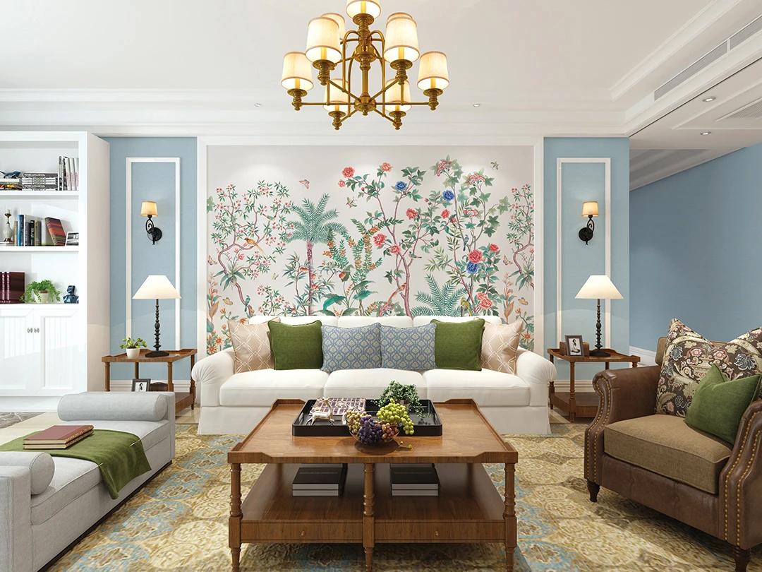 Custom 3D Floral & Natural Scenery Wallpaper for Home