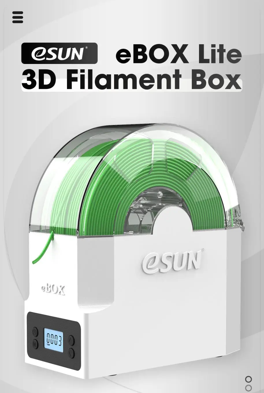 ESUN EBOX Lite 1kg/roll 3D Printer Filament Dryer Box