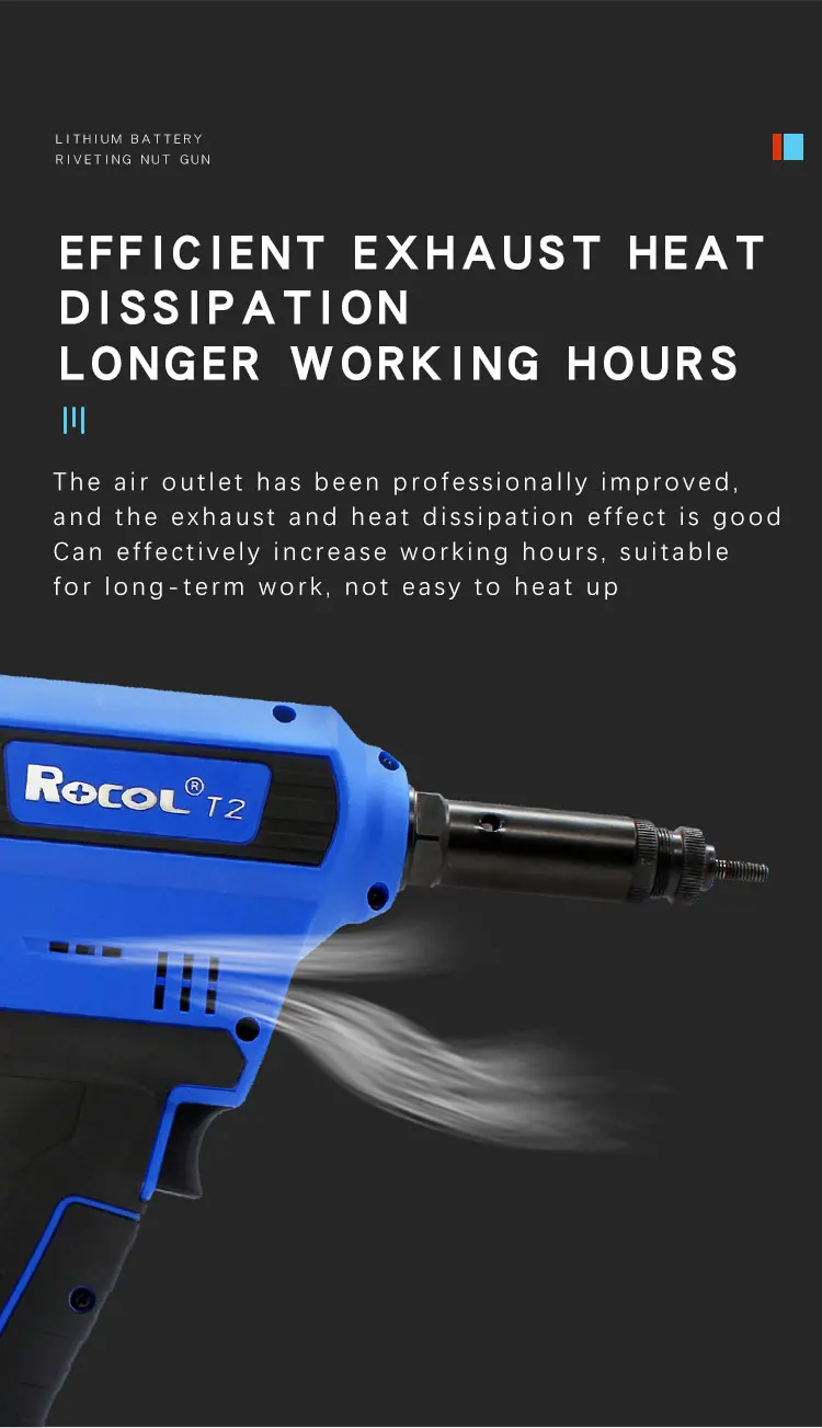 Industrial Grade Lithium Battery Rivet Nut Gun Cordless Convenient ...