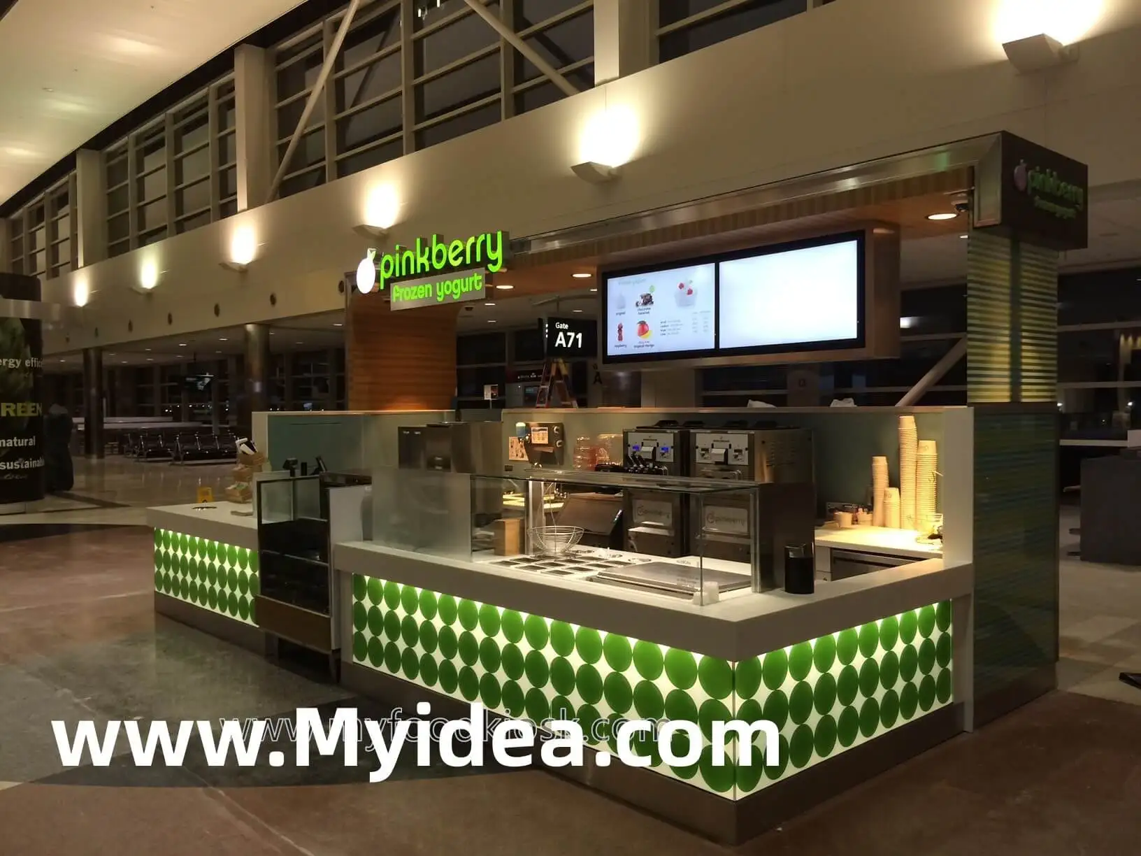 Custom Black Kiosk Cover with Lock, 10x18ft Size, Backlit Acrylic Logo ...