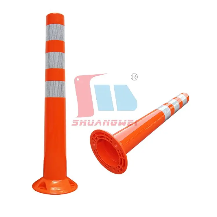 Reflective Warning Traffic Column Road Delineator Post Flexible Plastic ...