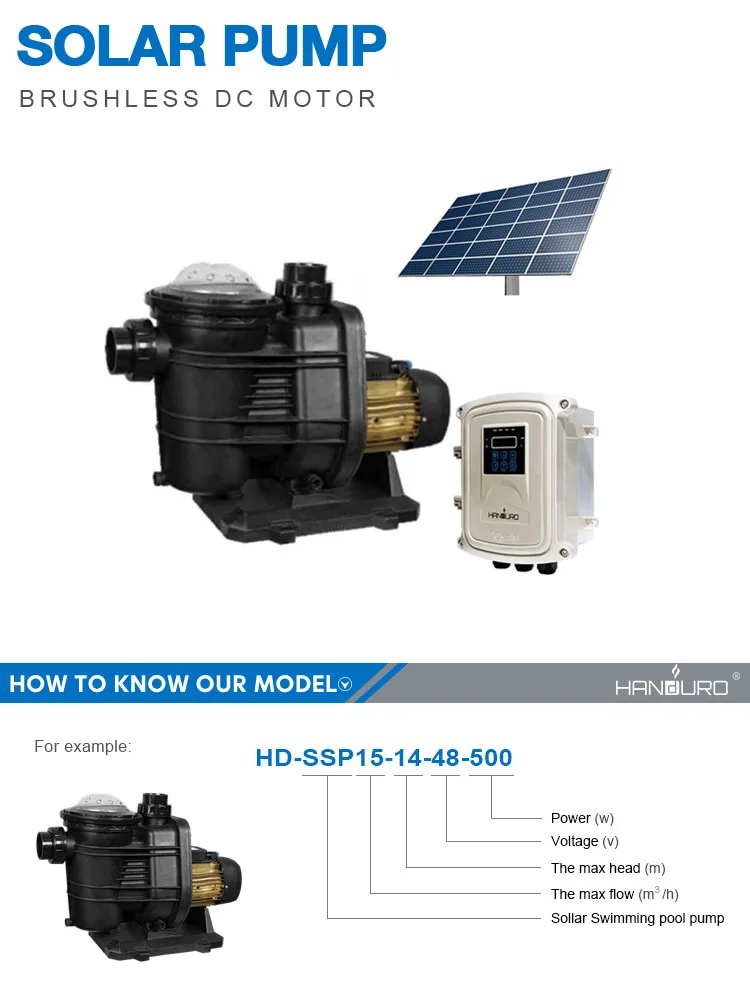 Handuro 500w Solar Swimming Pump Solar Water Pump - Buy Solar Swimming ...