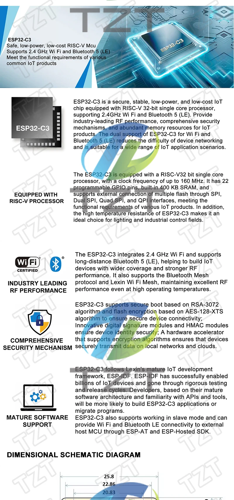 Tzt Wemos D1 Mini Esp8266 Esp32 Esp32 C3 Esp32 C3 Mini 1 N4 Serial Wifi