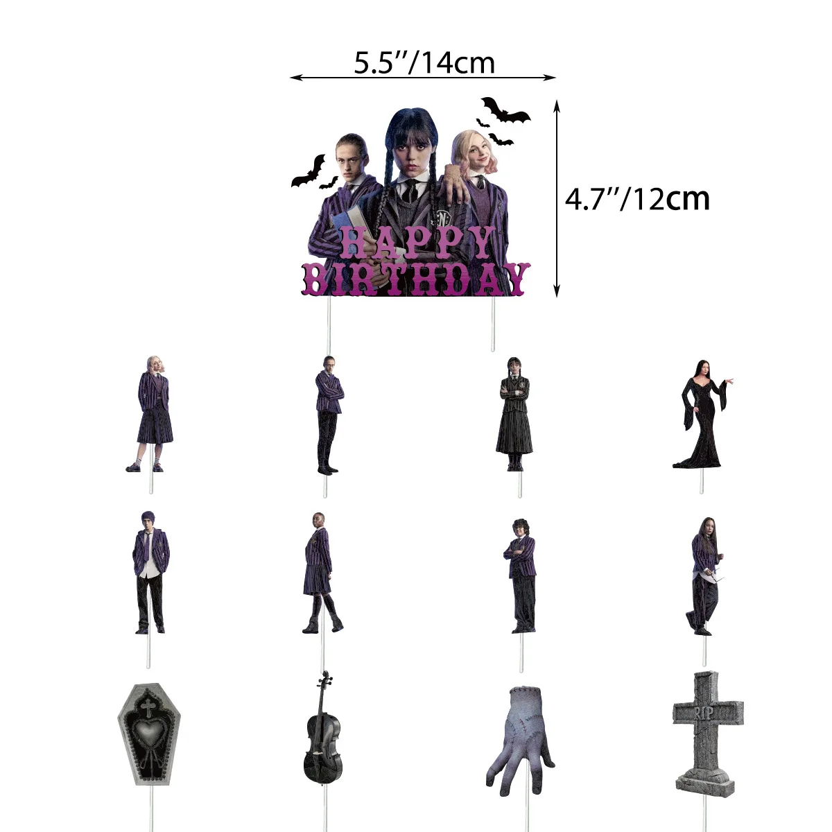 2023 Tv Show Wednesday Addams Balloons Girls Party Supplies Balloons ...