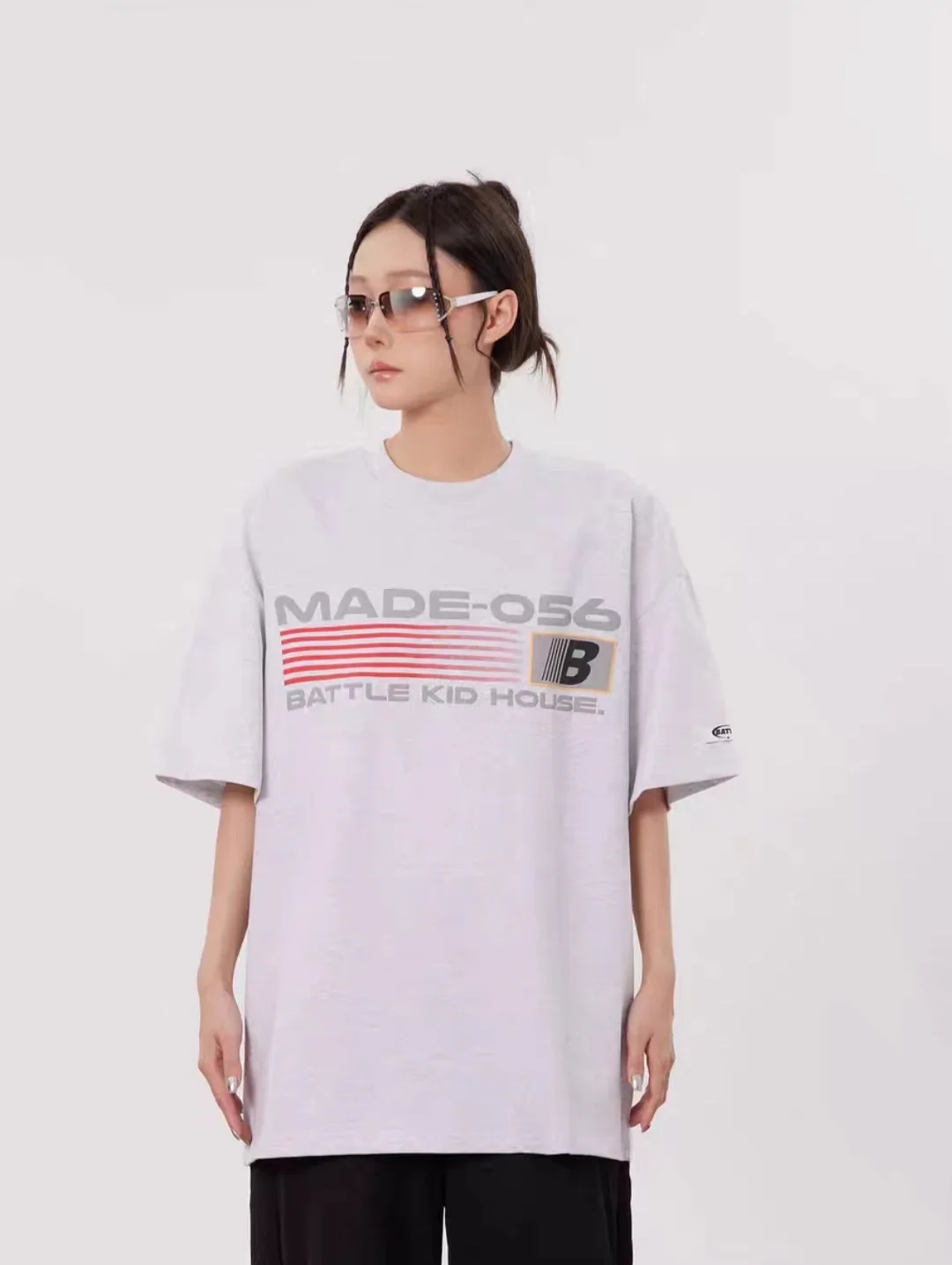 Custom American High Street Print Loose Short Sleeve T-shirt For Women ...