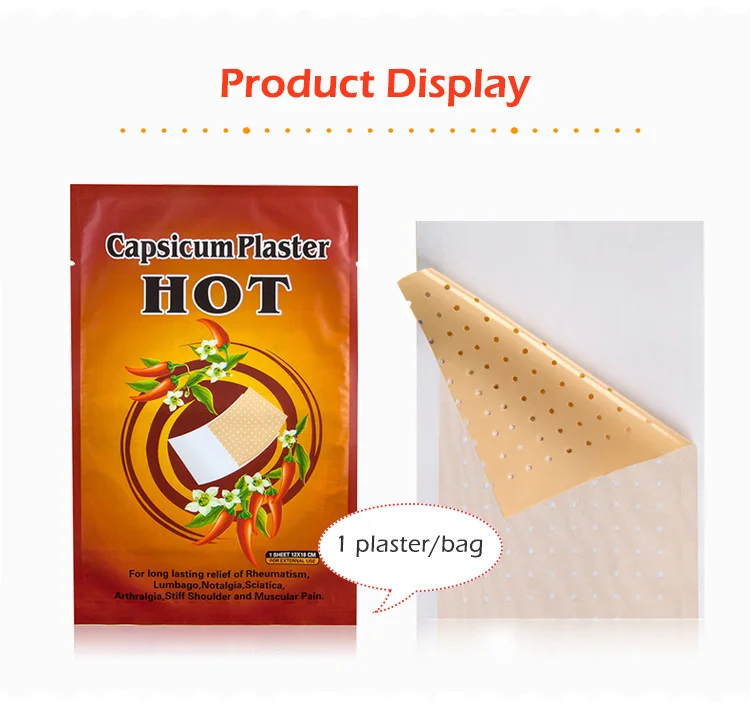 Quick Effect Capsicum Adhesive Plaster Muscle Back Pain Relief Chili ...