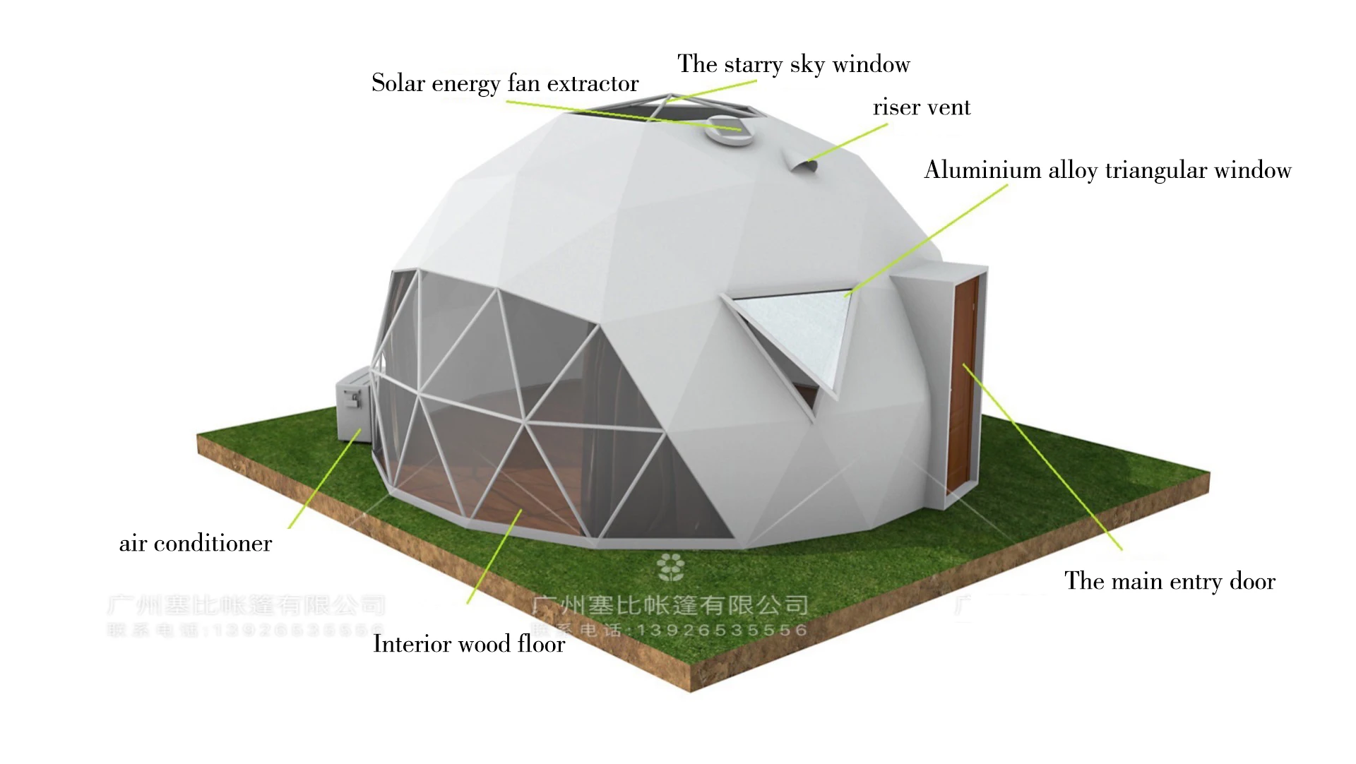 White Round Glamping Tents - Luxury & All-Season Comfort
