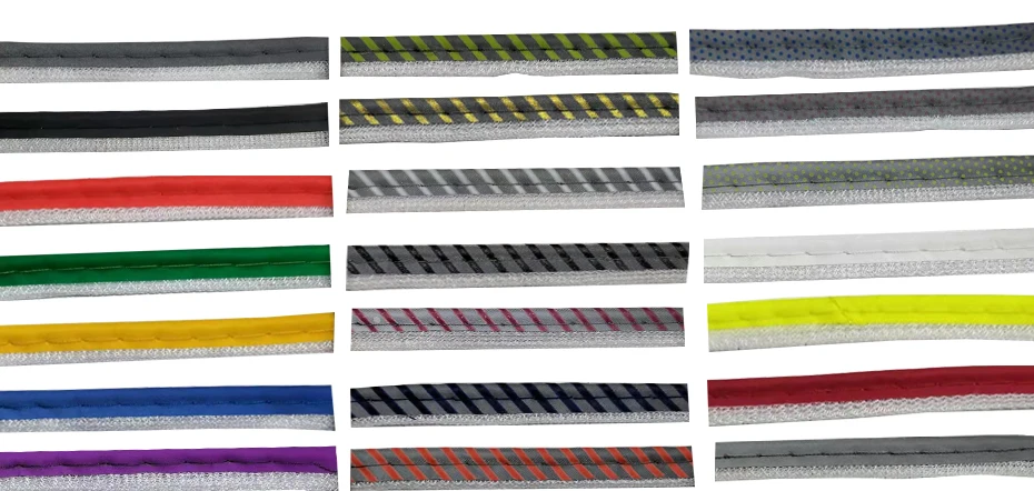 Colorful Retro Reflective Piping - High Visibility Fabric